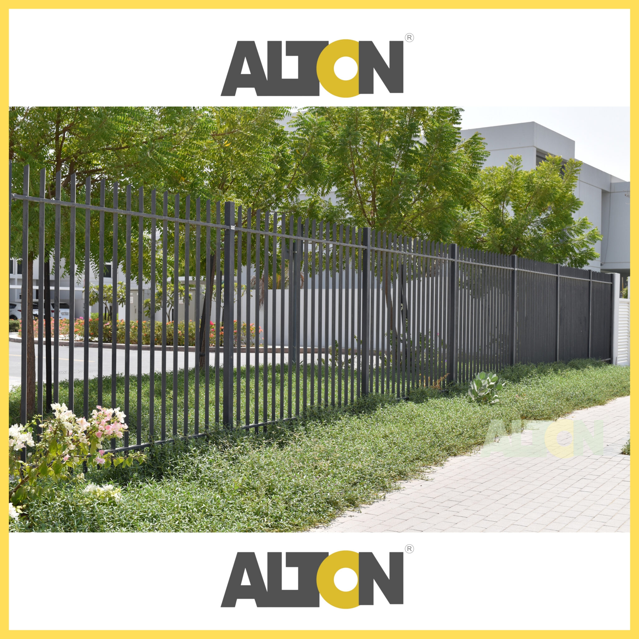 GI/Aluminum Panel Fence - Alton Fencing